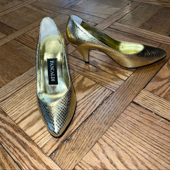Pancaldi | Shoes | Vintage Gold Pancaldi Heels | Poshmark